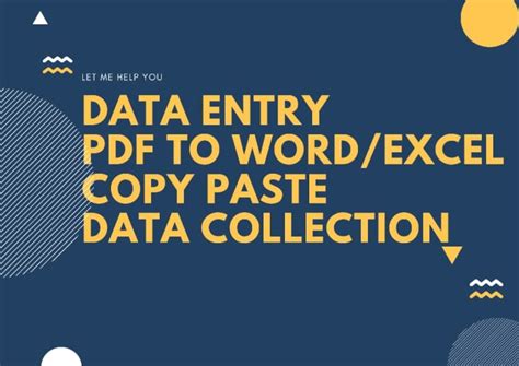 Do Data Entry In Excel And Word Copy Paste And Data Collection By