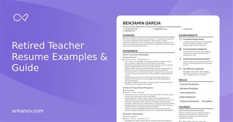 10 Retired Teacher Resume Examples And Guide For 2025