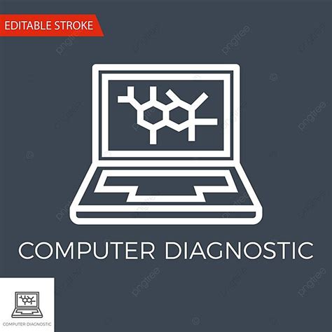 Computer Diagnostic Vector Icon Illustration Diagram Icon Vector