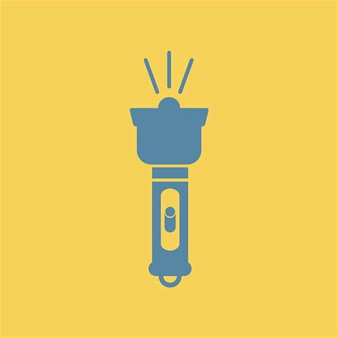 플랫 아이콘 전기 손전등 벡터 Eps Ai Uidownload