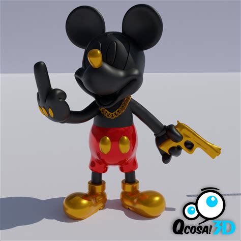 Archivo Stl Mickey Mouse Bad 70cm 🐁 ・objeto Para Impresora 3d Para