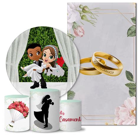 Trio Capas Painéis Casado Tema Casamento 2 Veste Fácil ESTAMPARIA NET