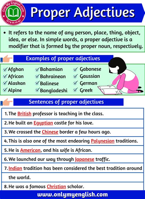 Proper Adjectives Definition Examples And List Onlymyenglish Verb