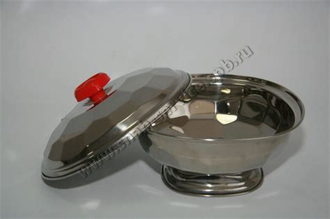 Блюдо с крышкой 17.5см Diamond dish padam нерж