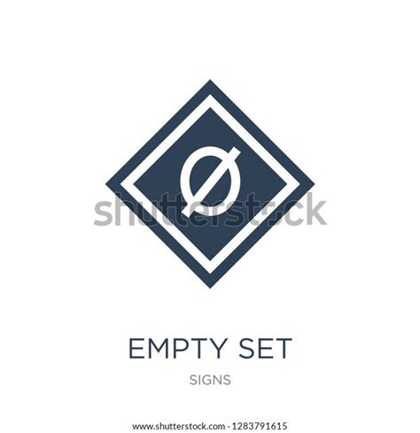 Empty Set Icon Vector On White Stock Vector Royalty Free 1283791615