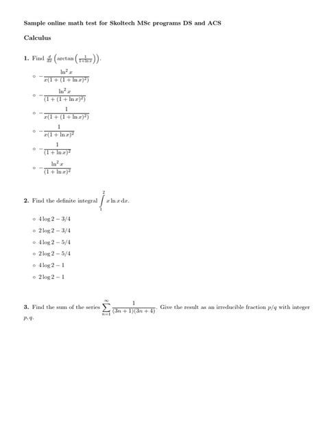 Skoltech Msc Math Test Sample Pdf Pdf Vertex Graph Theory