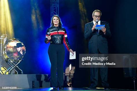 Rosa Gloria Chagoyán And Omar Fierro Speak During The Presentation