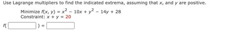 Solved Identify The Constraint And Level Curves Of The Chegg