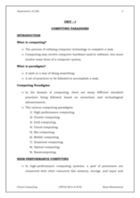 SOLUTION Cloud Computing Jntuh R R Studypool