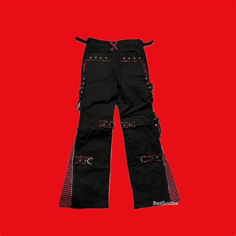 Tripp Nyc Bo Peep Red Plaid Gingham Mall Goth Emo Pants Size 5 Etsy