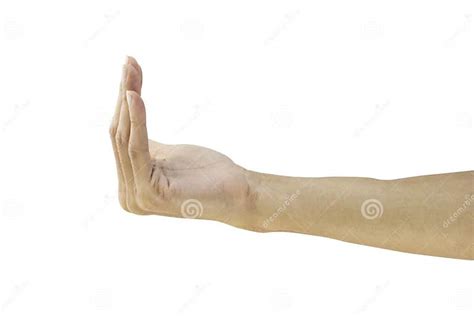 Hand Gesture Call Come On Come Here Symbol Isolated On White Stock
