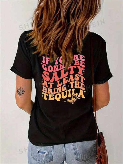 Shein Essnce Plus Size Round Neck T Shirt With Skull Hand And Slogan