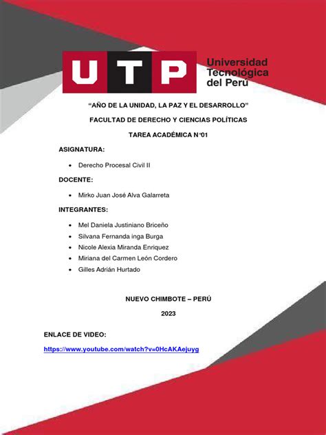 Ta 1 Derecho Procesal Civil Ii Pdf Mandato Ley Procesal