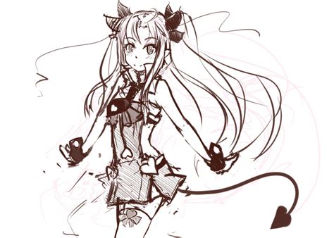 Safebooru 1girl Astarotte Ygvar Bare Shoulders Blush Bow Demon Tail