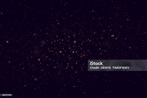 Space Background With Realistic Stardust And Shining Flares Stock