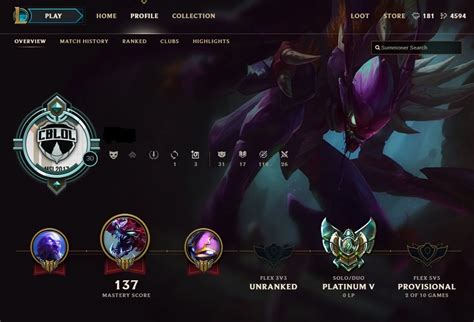 Vendo Main Conta Platina 5 Borda Platina Mmr Alto League Of Legends Lol DFG