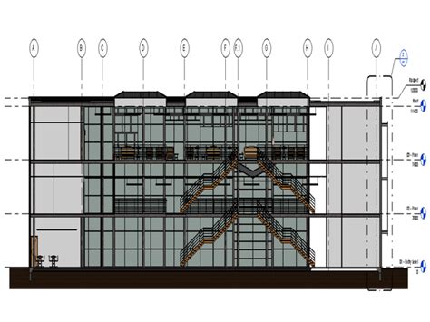 [revit模型]三层revit商务办公楼模型 土木在线