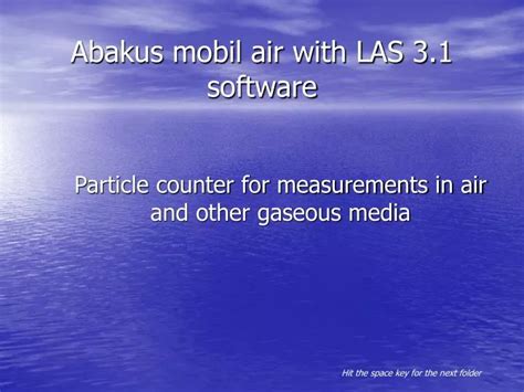 Ppt Abakus Mobil Air With Las 31 Software Powerpoint Presentation