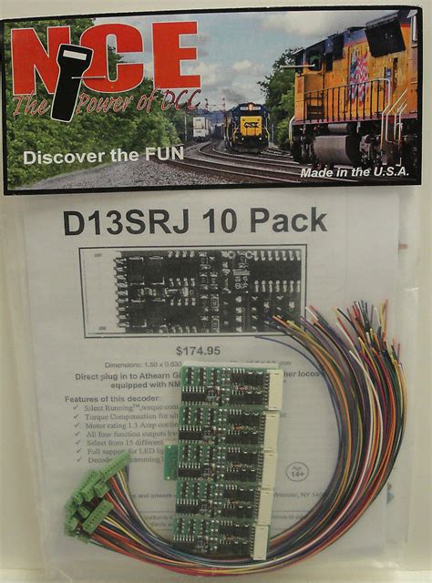 Nce Ho Scale D13srj Dcc Decoders 10 Pack New 524 145 Ath Gp60m 2 8 2