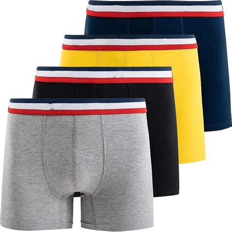 Pack Of 4 Stretchable Boxer Briefs — Comfy Men Underwear