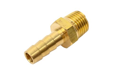 Соединение наружняя резьба 1/4" - елочка 8 мм, латунь ECO AB-MT14/E08 ...