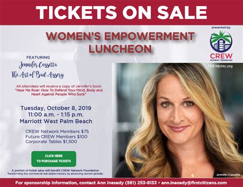 Womens Empowerment Luncheon Featuring Jennifer Cassetta