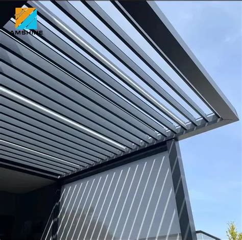 Waterproof Louver Awning Outdoor Louvered Pergola Aluminum Garden