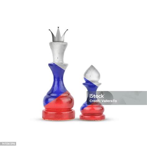 체스 퀸과 폰은 체코 공화국 국기의 색상입니다 흰색 배경에 고립되어 있습니다 스포츠 정치 디자인 0명에 대한 스톡 사진 및 기타