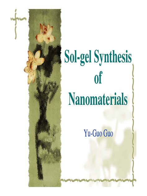 Pdf Sol Gel Synthesis Of Nanomaterials Dokumentips