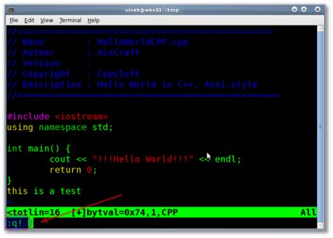 Vi Vim Quit Without Saving Command Nixcraft
