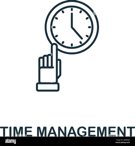Time Management Icon Line Style Symbol From Productivity Icon Collection Time Management
