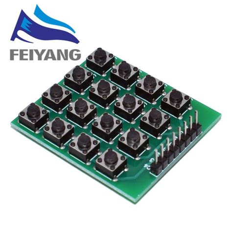 1pcs 8pin 44 4x4 Matrix 16 Keypad Keyboard Breadboard Module 16 Button