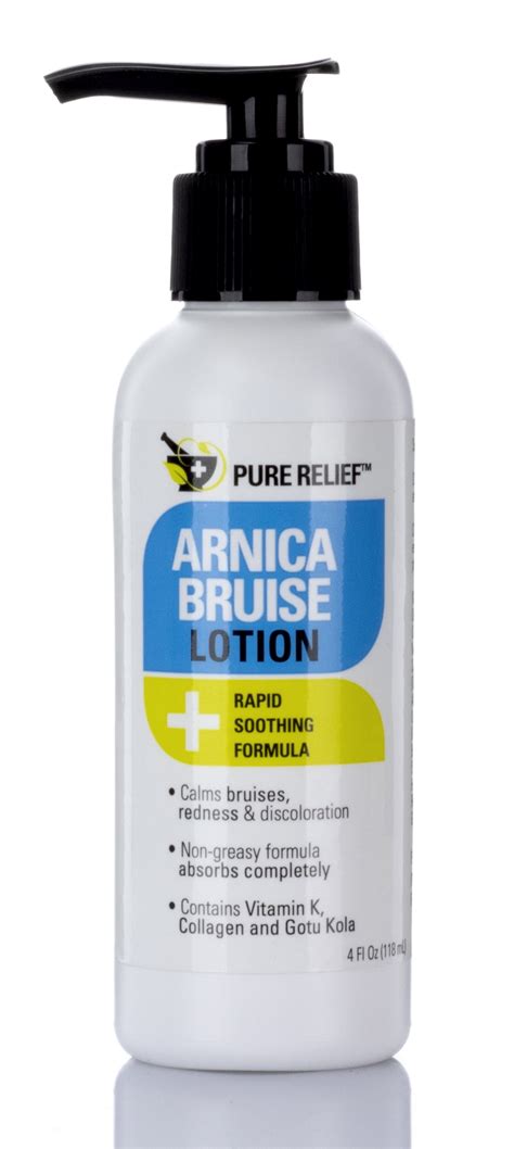 Pure Relief Arnica Bruise Lotion Rapid Relief For Bruising Redness And Discoloration Fl Oz