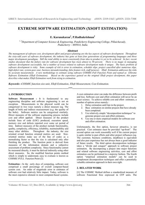 Extreme Software Estimation Xsoft Estimation Pdf