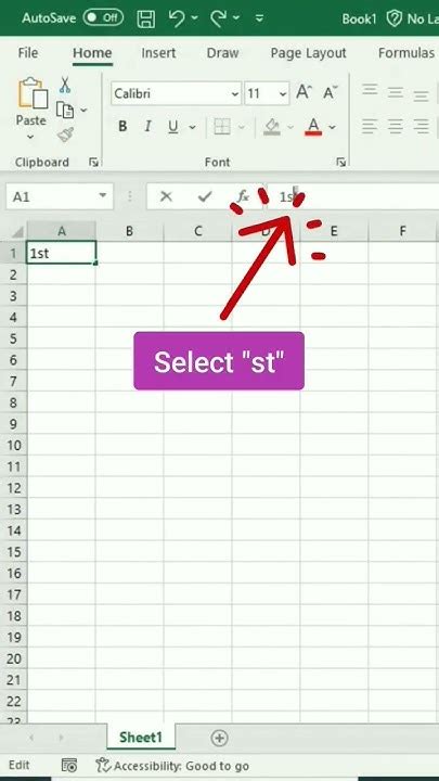 superscript in excel । ytshorts educationalvideo excel
