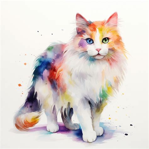 Premium Vector Turkish Van Kitten Cat