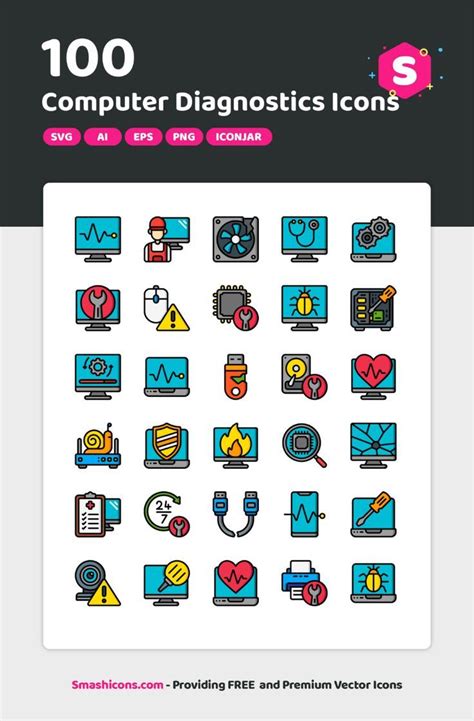 Computer Diagnostics Icons By Smashicons Artofit
