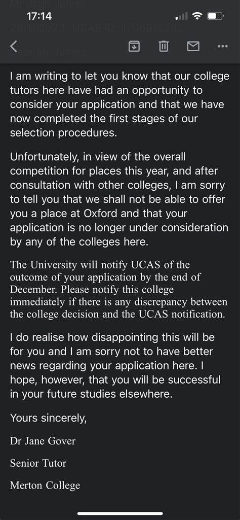 Oxford Physics Rejection R6thform