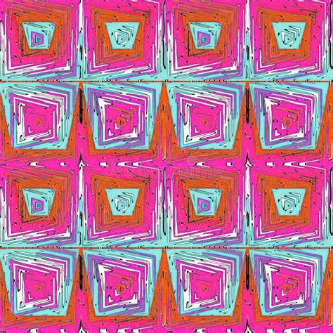 Ditzy Pixel Abstract Rainbow Seamless Pattern Backdrop Modern Playful