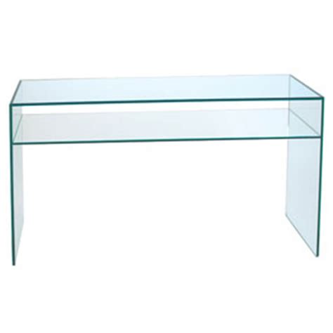 White Console Table With Glass Shelf Glass Designs