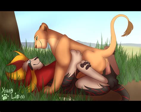 Rule 34 Balls Crossover Disney Feline Female Female On Top Feral Feral On Feral Grass Lion