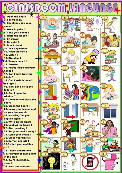 Classroom Language Answer Sheet Artofit