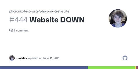 Website Down · Issue 444 · Phoronix Test Suitephoronix Test Suite