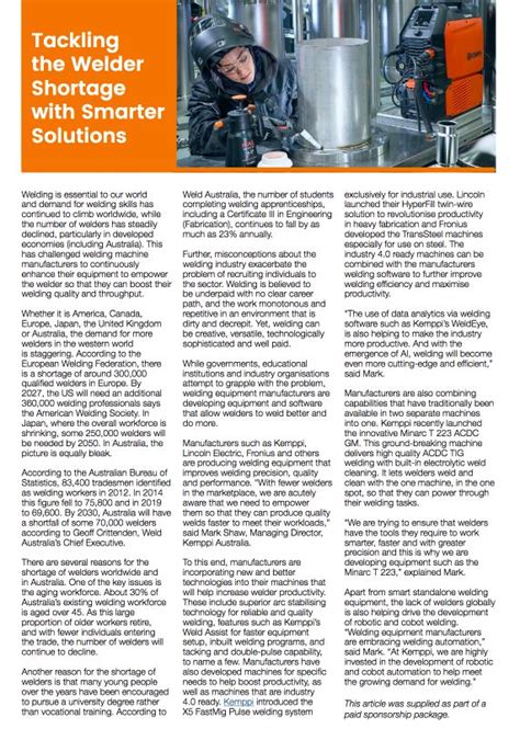 Kemppi Australia On Linkedin Welding Fabrication Innovation