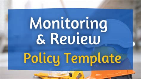 Monitoring And Review Policy Template Work Safety Qld
