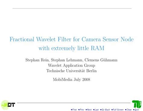 Fractional Wavelet Filter For Camera Sensor Node With Extremely