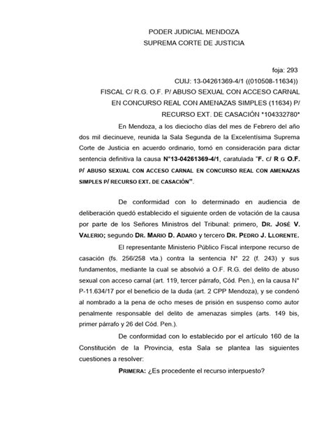 Scjm In Dubio Pro Reo Pdf Sentencia Ley Ley Procesal