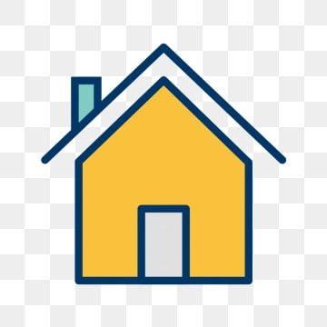 A House That Is Yellow And Blue With The Roof On It S Side