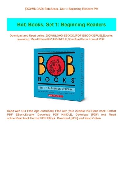 DOWNLOAD Bob Books Set 1 Beginning Readers Pdf