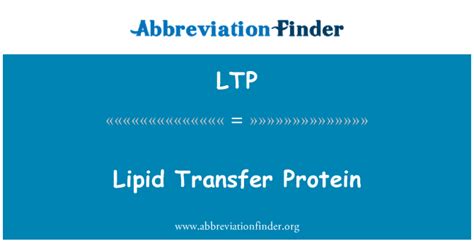 Ltp Definitie Lipid Transfer Proteïne Lipid Transfer Protein